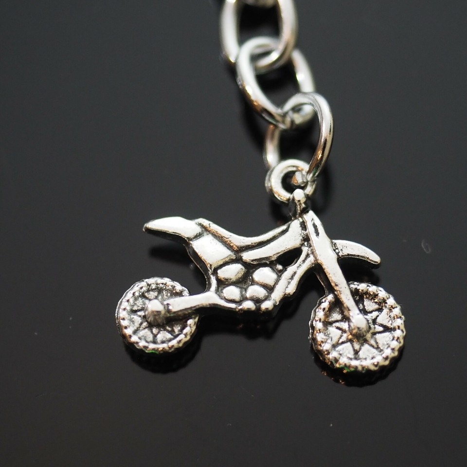 Motorcycle Dirt Bike Moto Cross Steel Silver Chrome Keychain Gift | eBay