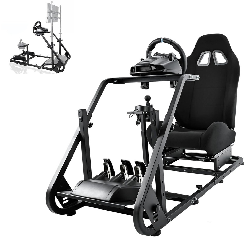 Hottoby Racing Simulator Cockpit Stand Fits Thrustmaster Logitech G923 ...