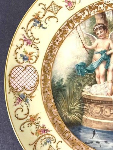 Antique Royal Vienna Porcelain Cabinet Plate “Fishing Cupid” by H ...