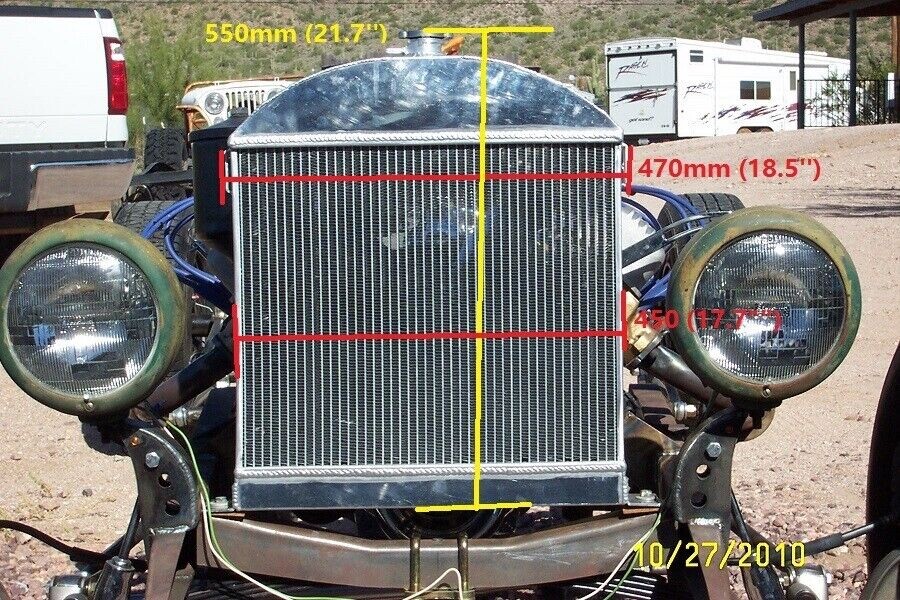 Aluminum Radiator 56mm For 30 31 Ford model A chopped w/Ford engine ...
