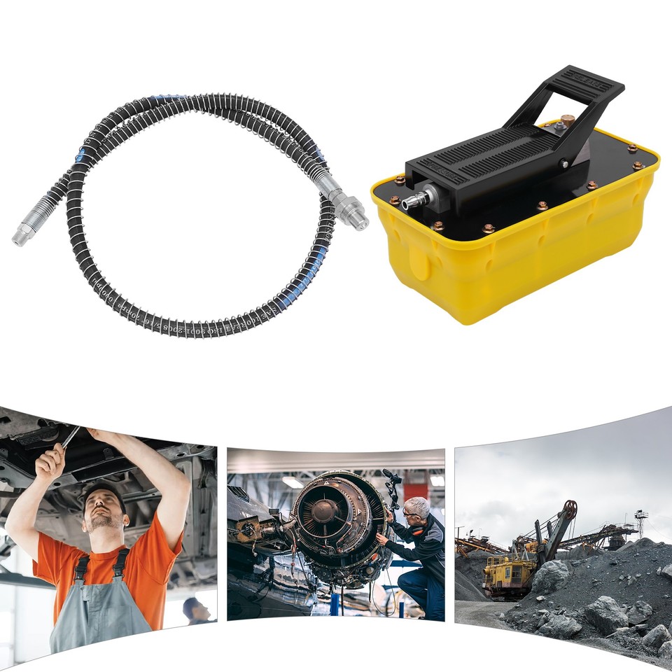 10000 PSI Air Hydraulic Foot Pedal Jack Pump Rotary Lift 0.75-0.95/Lmin ...