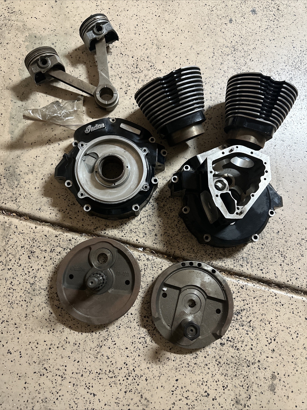 Indian Chief Power Plus 100 Motor Engine Cases Flywheels Cylinders ...