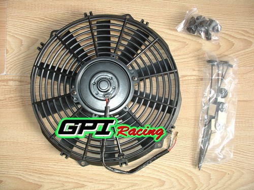 16" 12V Slim Radiator Cooling Thermo Fan&Mounting kit FOR BMW E36 ...