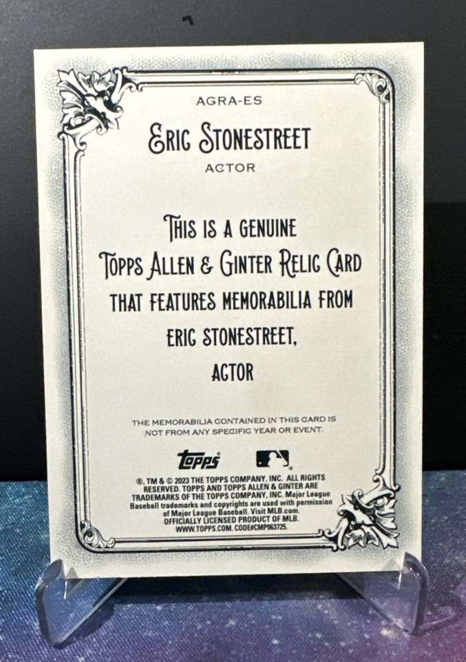 2023 Topps Allen & Ginter - Eric Stonestreet - #AGRA-ES Full Size Relic ...