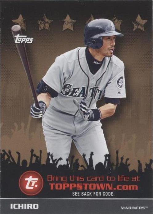 2009 Topps - Toppstown Redemption Code Cards Ichiro Suzuki #TTT16 Gold ...