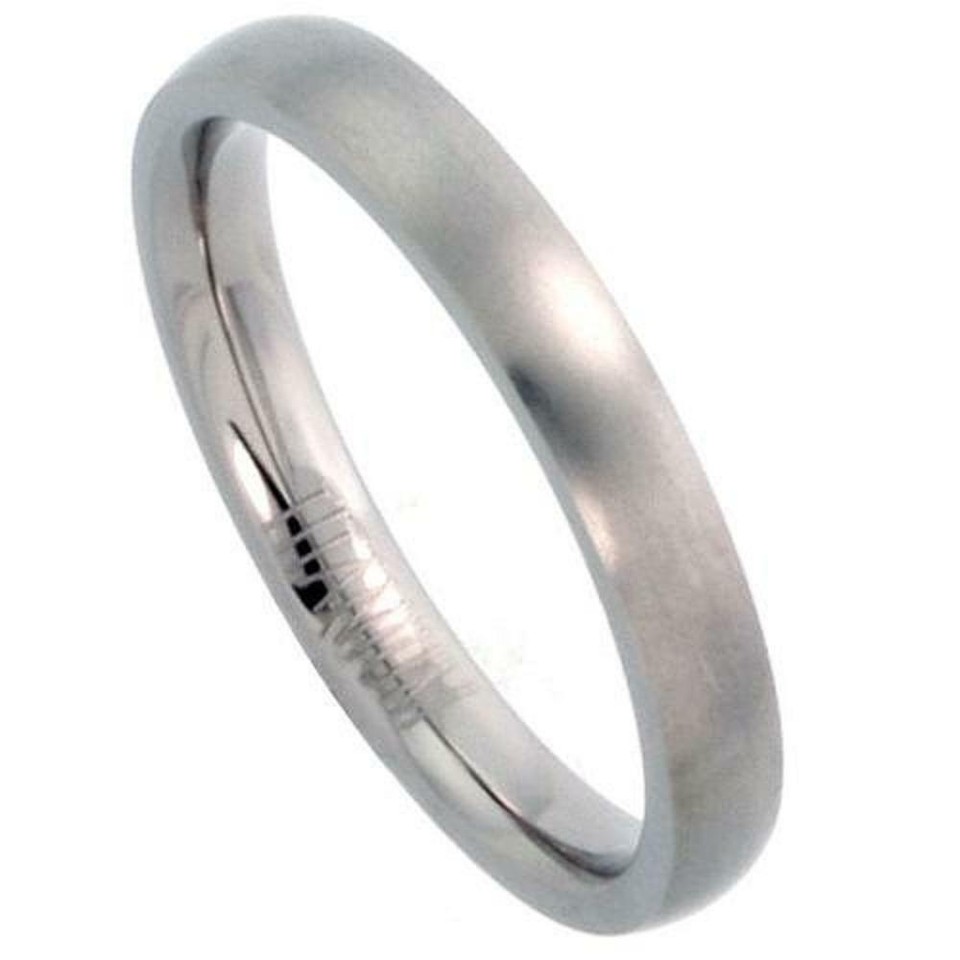 2mm to 8mm Titanium Domed Wedding Band / Thumb Ring, Matte Finish ...