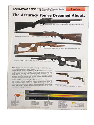 Magnum Lite Rimfire Rifles PiCuda Pistols 2006 Magnum Research flyer ...