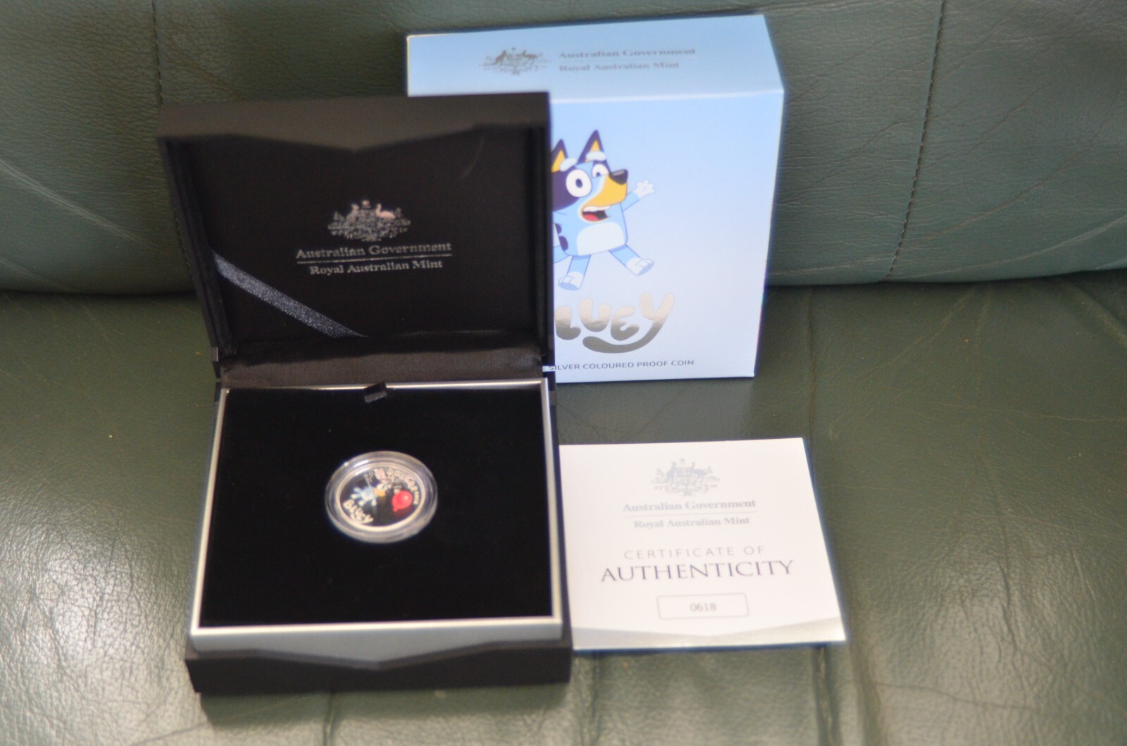 BLUEY SILVER COLOURED PROOF COIN 2024 RAM $1 DOLLAR BUCK . 0527 ...