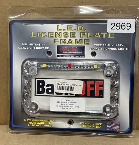 Signal Dynamics LED Chrome License Plate Frame w/ Brake & Running ...
