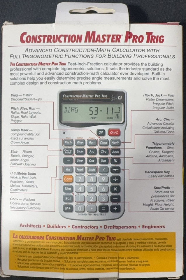 Calculated Industries 4080 Machinist Calc Pro 2 Advanced Machining ...