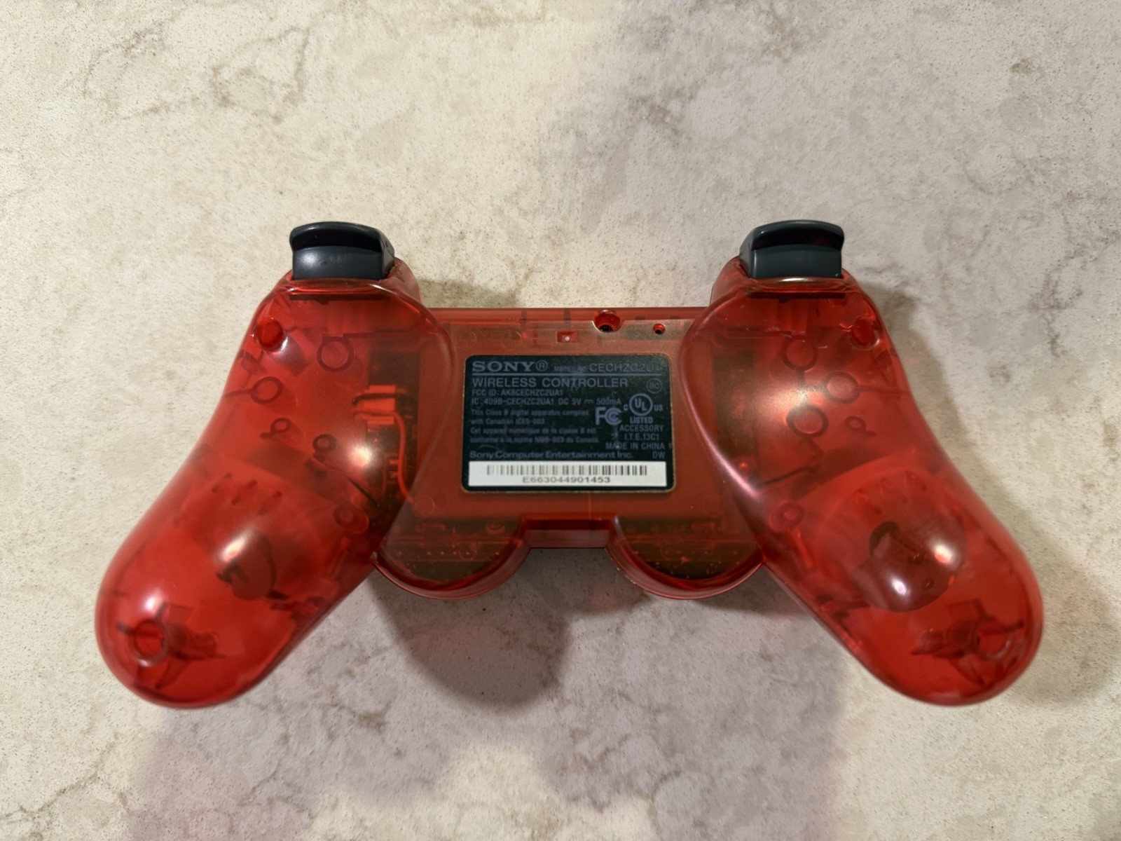 PlayStation 3 Controller Crystal Clear Red (Sony PlayStation 3, PS3 ...