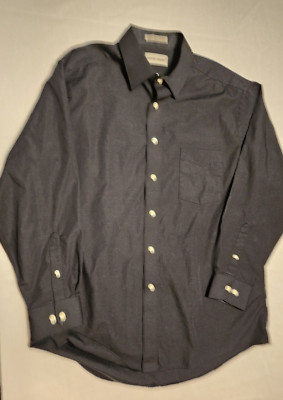 David Taylor Men's Button Down Shirt - Size 16.5 (32/33) - Black - Long ...