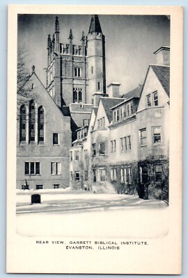Evanston Illinois IL Postcard Rear View Garrett Biblical Institute ...