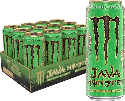 (12 Pack) Monster Java Irish Blend Crème Coffee + Sports Energy Drink ...
