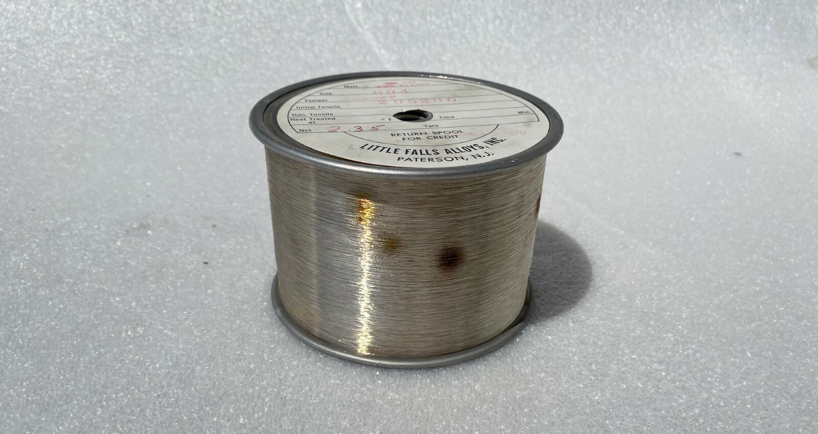 Size .004 inch / .1 mm 15 FEET Beryllium Copper spring wire C17200 ...