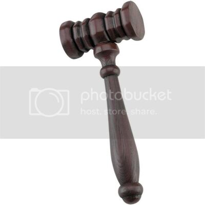 Unisex Adult Colonial Court Judges Brown Gavel Hammer Costume Accessory ...
