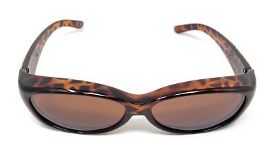 Sunglasses Polarised Optical Covers for Over Spectacles BROWN with Gold ...