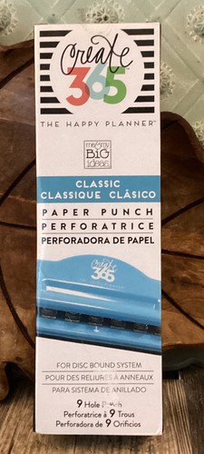 The Happy Planner Classic Paper Punch. 9 Hole Punch Blue 673807993051 ...