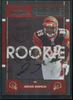 2008 Playoff Contenders #150 Jerome Simpson RC Auto Rookie Autograph ...