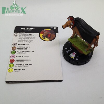 Heroclix Deadpool and X-Force set Hellcow #050 Super Rare figure w/card ...