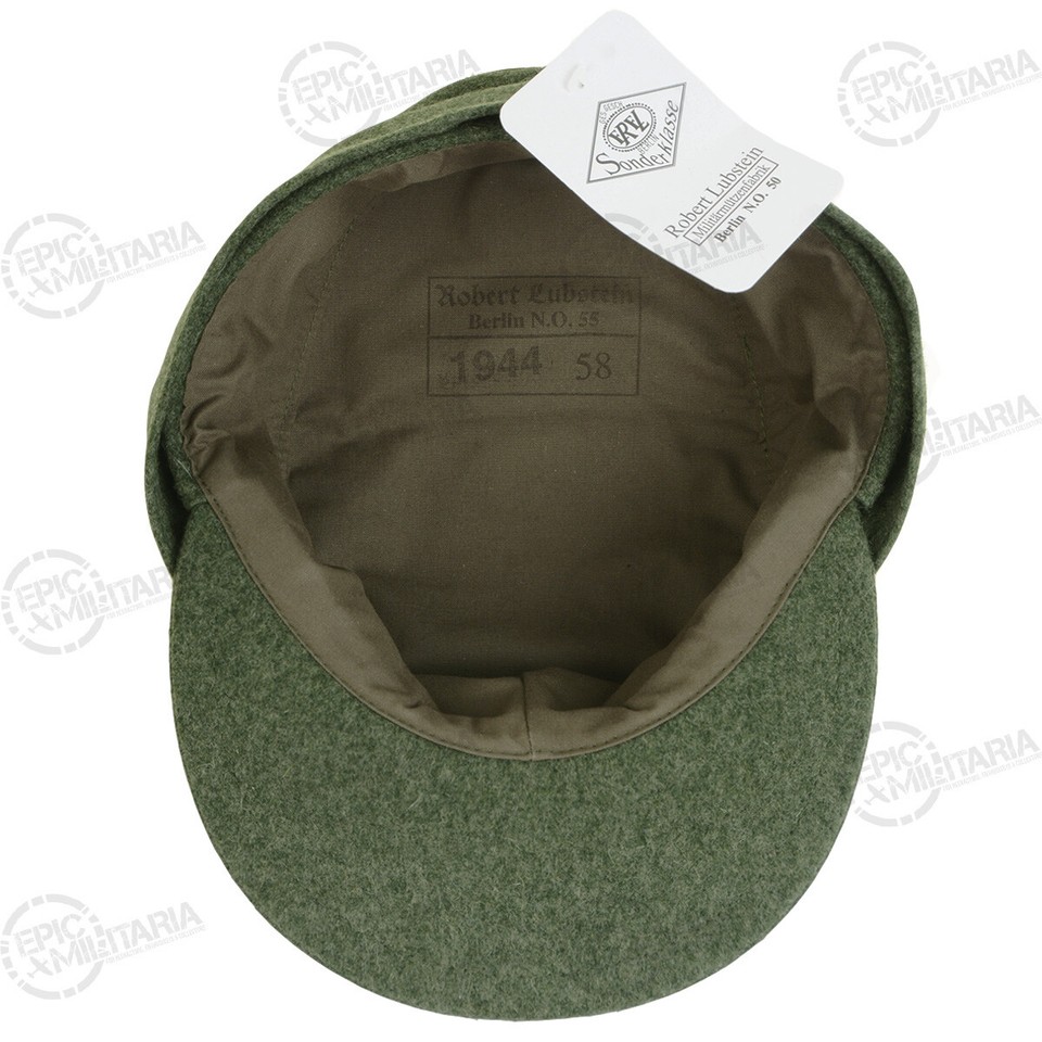 WW2 German M44 Field Cap by Erel - Field Grey Single Button Late War ...