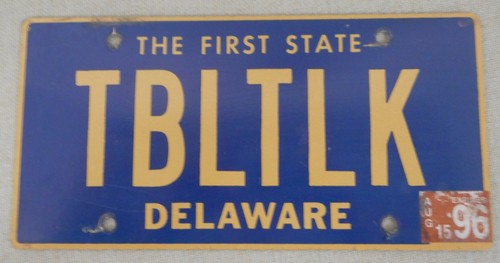 Delaware Vanity License Plate | eBay