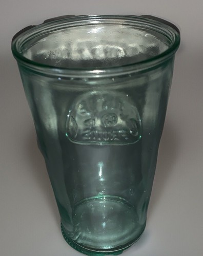 Jus' De Fruits Clear Green 12 Oz Raised Logo Juice Glass Made In Italy ...