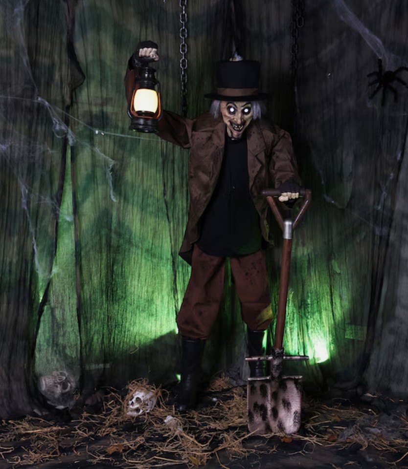 6 FT ANIMATED GARY THE GRAVEDIGGER HALLOWEEN PROP ANIMATRONIC NEW ...