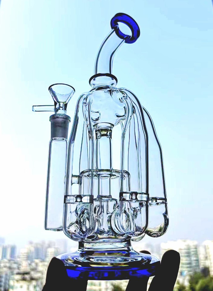 Matrix recycle rig bong aerator tire Five pipes filter Water Hookah ...