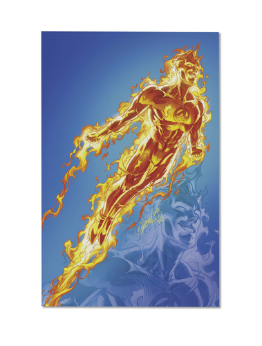 Fantastic Four Human Torch Flame On! Premium Giclee Print 11" x 17 ...
