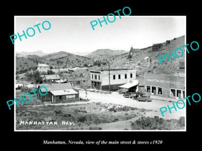 OLD LARGE HISTORIC PHOTO OF MANHATTAN NEVADA VIEW OF THE MAIN St ...