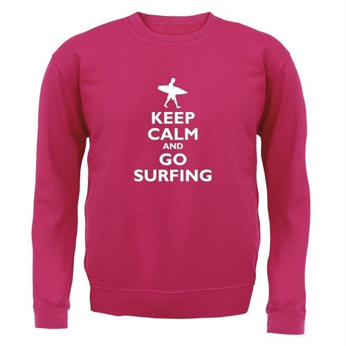 Keep Calm And Go Surf - Bambini Felpa/Maglione - Surfer Surf Surfboard ...