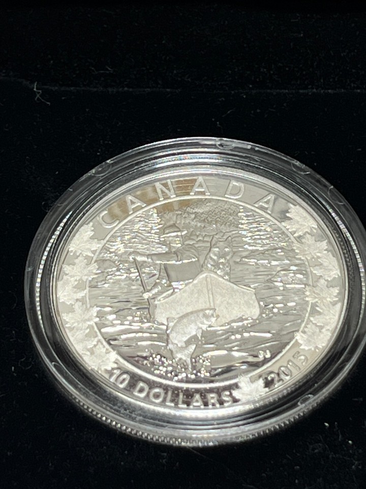 Canada 2015 $10 Fine Silver Coin Canoe Across Canada Splendid ...