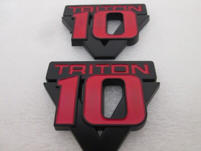 PAIR FORD V10 TRITON SUPER DUTY F250 F350 F450 EMBLEM BADGE NEW OEM | eBay