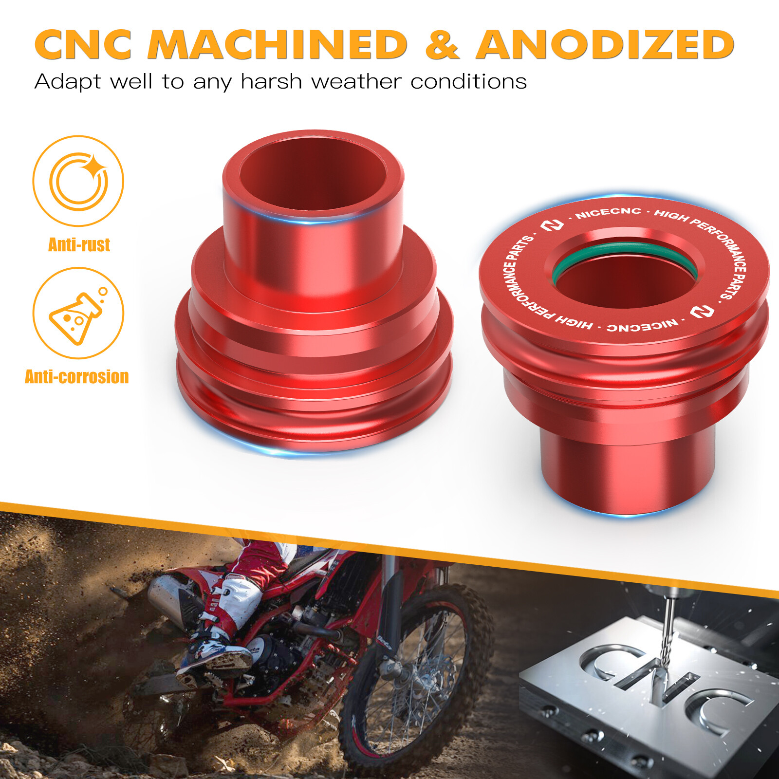 CNC Rear Wheel Spacers Hub Collars For Beta RR RR-S 125 200 250-520 ...