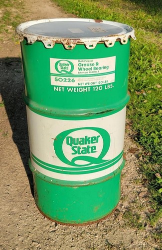 Vintage Quaker State Oil Barrel Can Garage Man Cave Trash Can w/ Lid | eBay