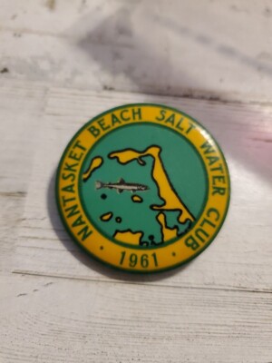 1962 Nantasket Beach Salt Water Club pin back button badge MASS B3 | eBay