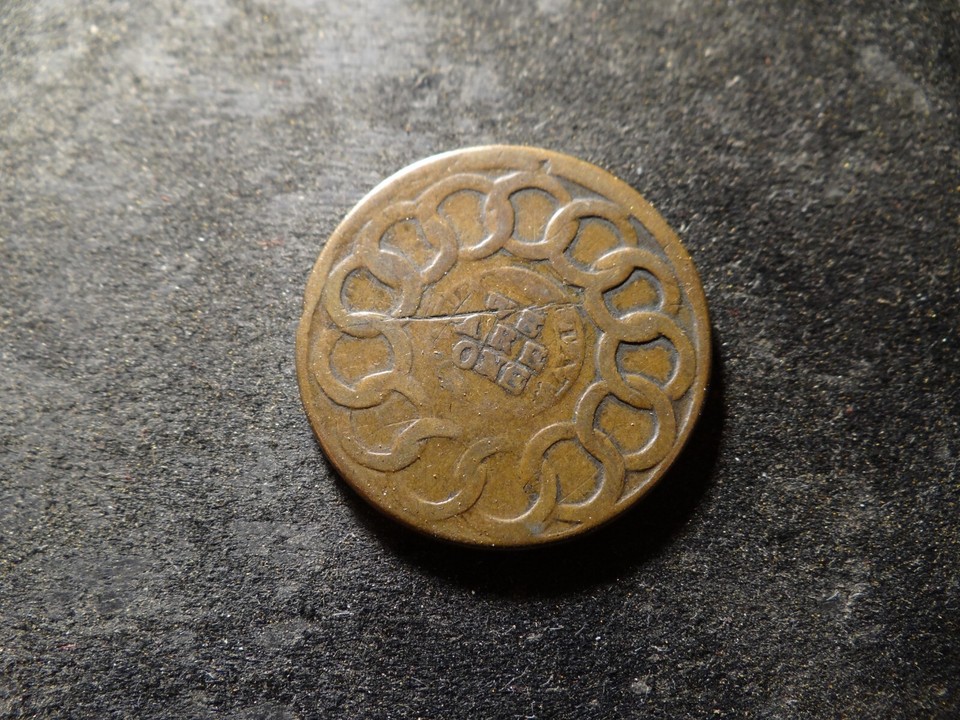 1787 Bold Fugio Club Rays Colonial Copper Penny Nice Smooth Flan Look ...