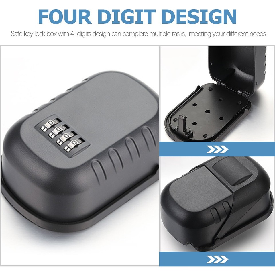 Key Lock Box for outside Outdoor Boxes Wall Mounted Combination Lockbox ...