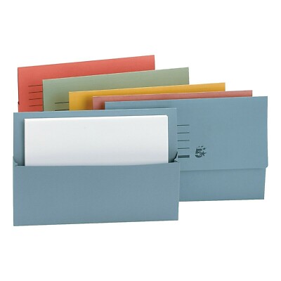 A4/ FOOLSCAP CARDBOARD ENVELOPE FILING DOCUMENT WALLET FOLDERS Colour ...