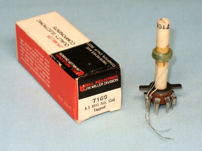 J.W. MILLER ~ # 7166 ~ 4.5 MHz ADJ COIL / TAPPED ~ NOS/NIB | eBay