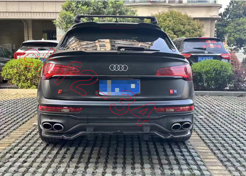 For Audi Q5 SQ5 sportback Gloss Black Rear Spoiler Trunk & Roof Lid Lip ...