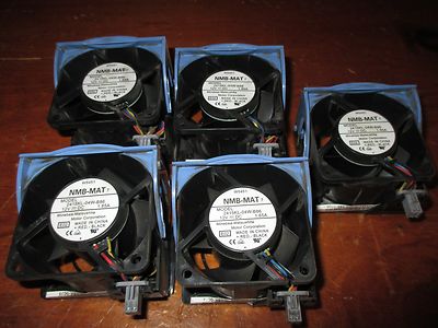 LOT OF 5 DELL 2850 SERVER NMB-MAT HOT SWAP FAN 2415KL-04W-B86, 12V 1 ...