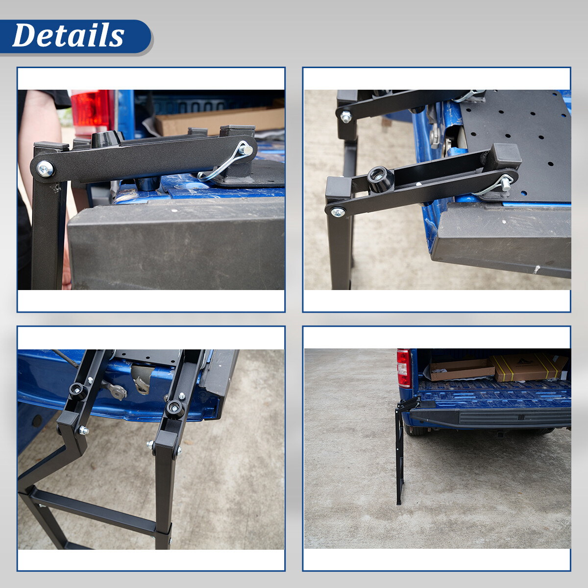 Adjustable Tailgate Ladder Pickup Truck Rear Gate Step Ladders ...