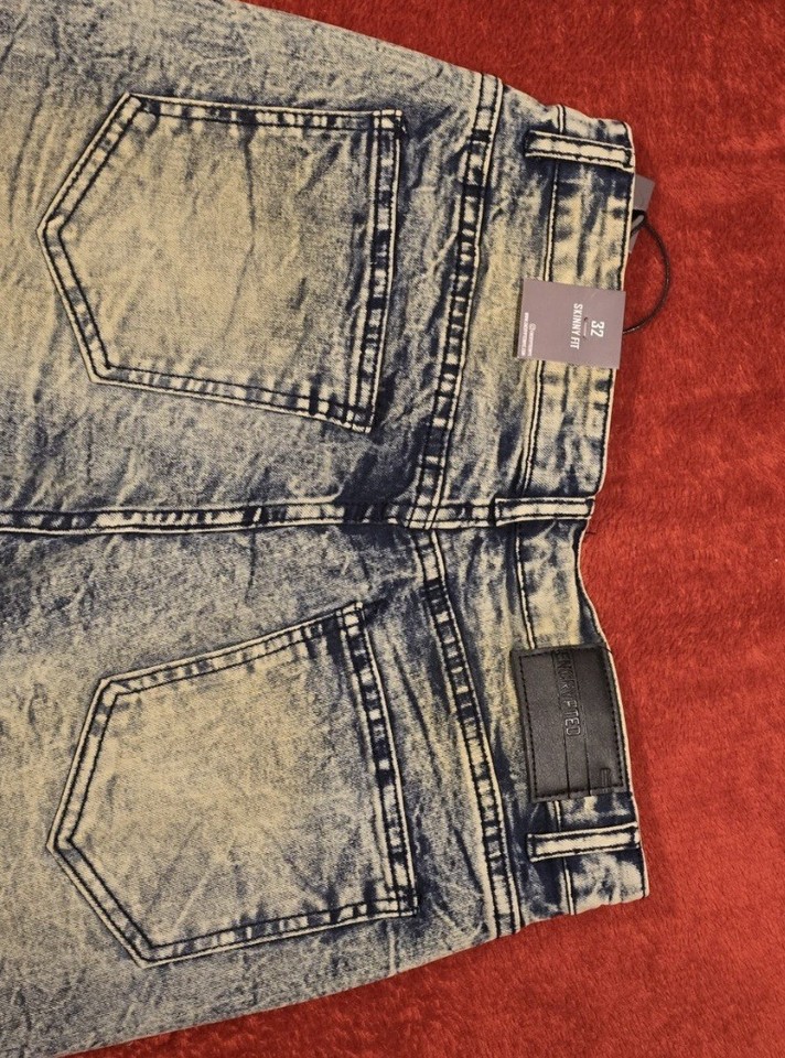 Encrypted Men's Distressed Acid Wash Ripped Denim Jeans W 32 L 30 | eBay