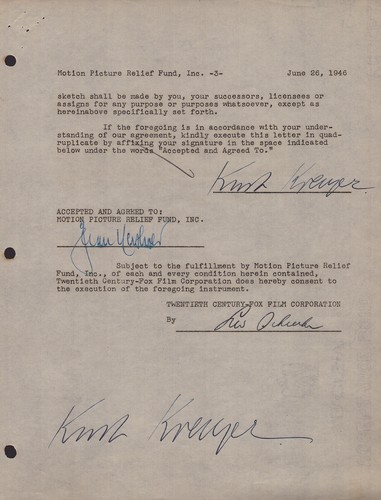 KURT KREUGER - DOCUMENT DOUBLE SIGNED 06/26/1946 | eBay