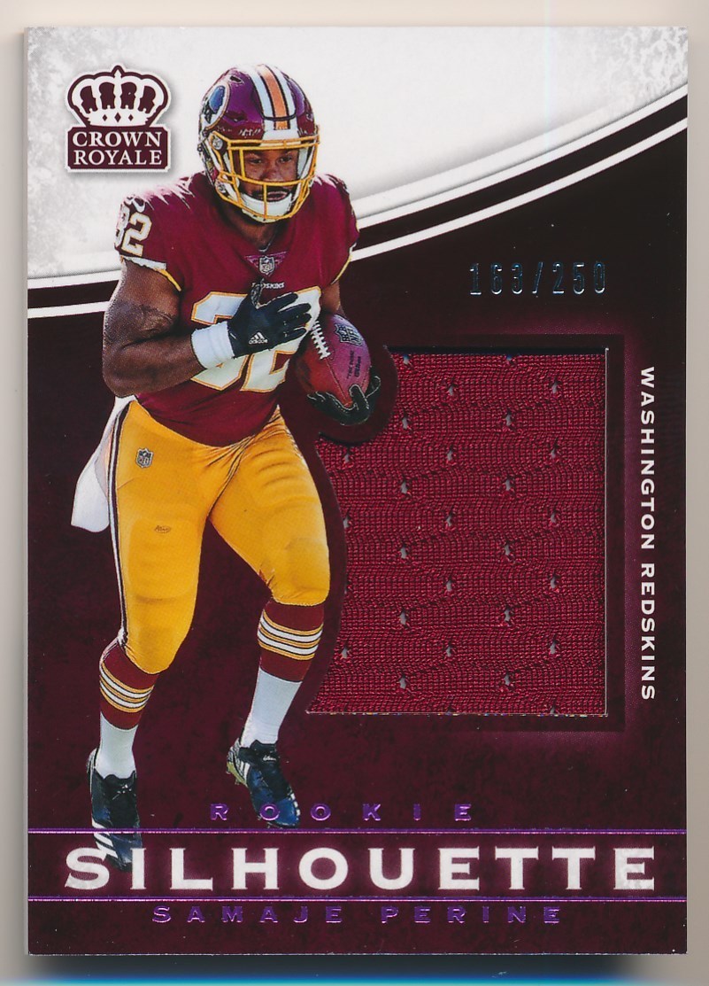 SAMAJE PERINE 2017 Panini Crown Royale PINK SILHOUETTE JERSEY RC /250 ...