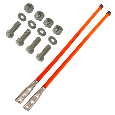 Heavy-Duty 3/4" x 28" Orange Marker Rods 1 Pair - Bolt-On for High ...