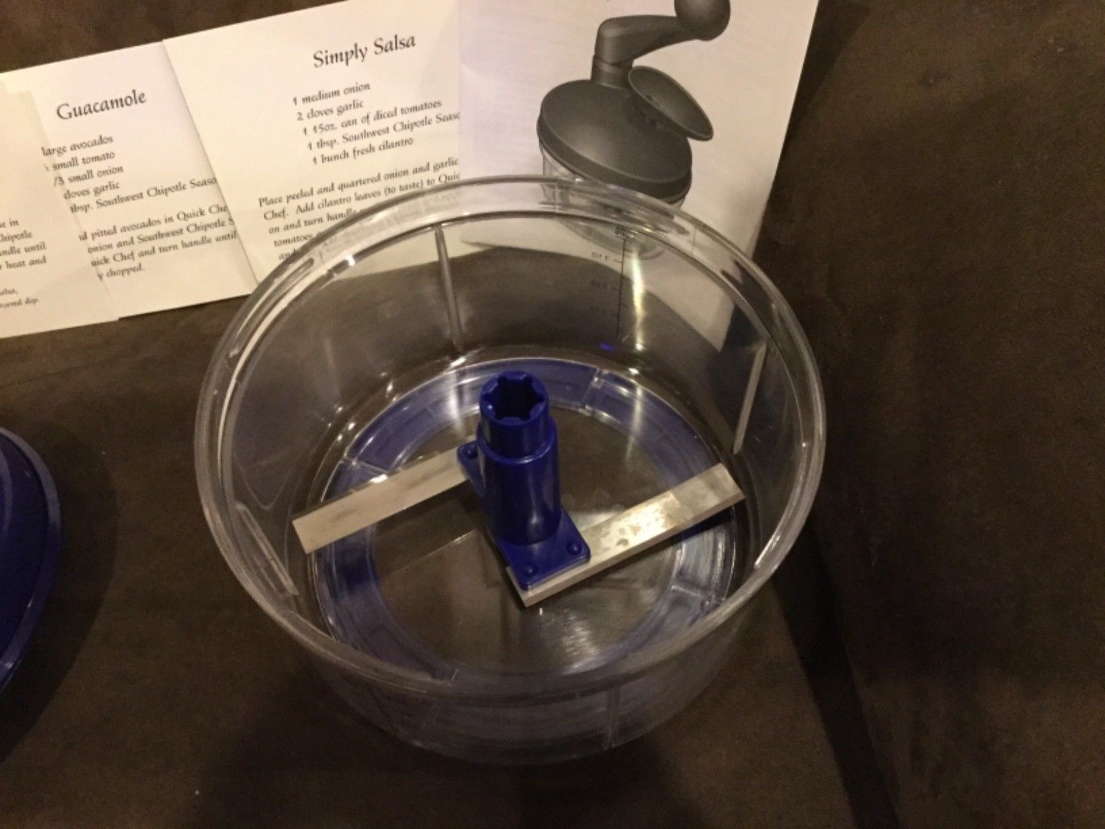 Tupperware Blue Quick Chef Food Processor Chopper Spin Blend Whisk Mix ...