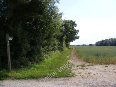 Photo 12x8 Footpath to the B1120 Badingham Road Framlingham Off New ...